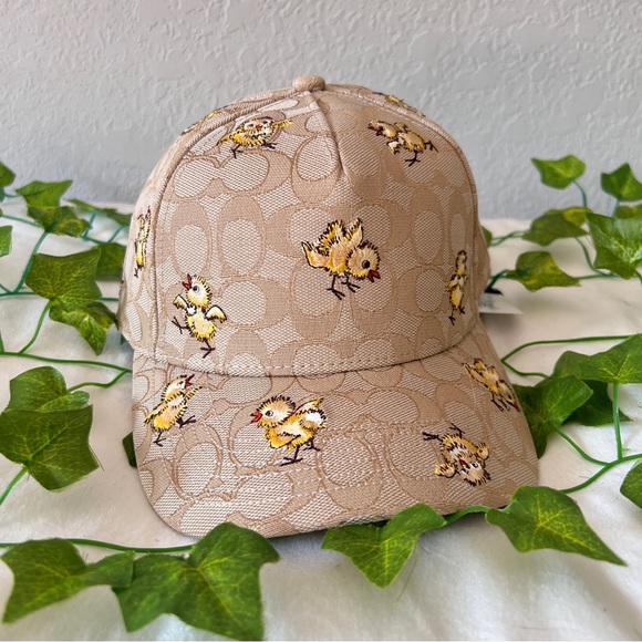 Coach | Accessories | Coach Signature Jacquard Baseball Hat With Chick ...